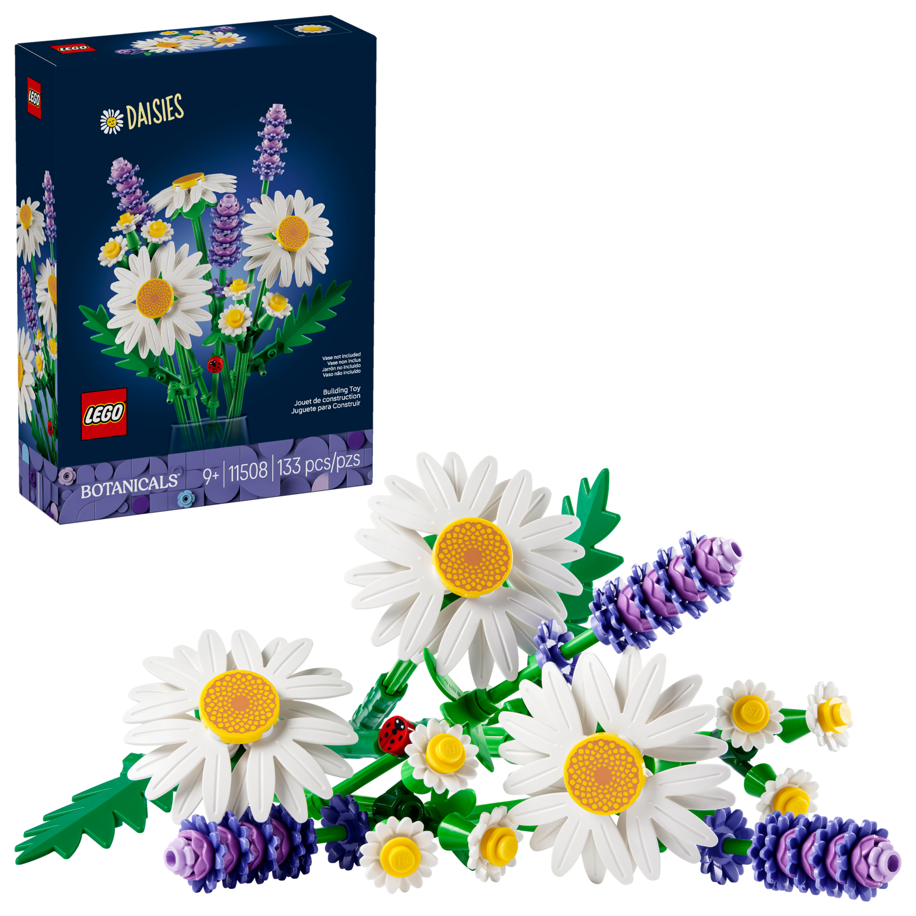 Конструктор LEGO Botanical Ромашки и лаванда 11508, 133 детали, от 9 лет