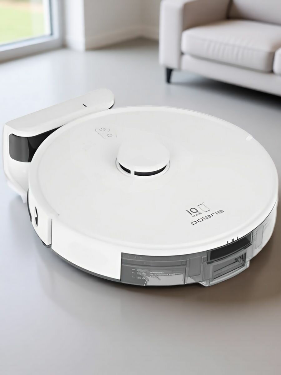 Робот-пылесос Polaris PVCR 6003 WI-FI IQ Home белый уборка - влажная, комбинированная, сухая, Wi-Fi, док-станция