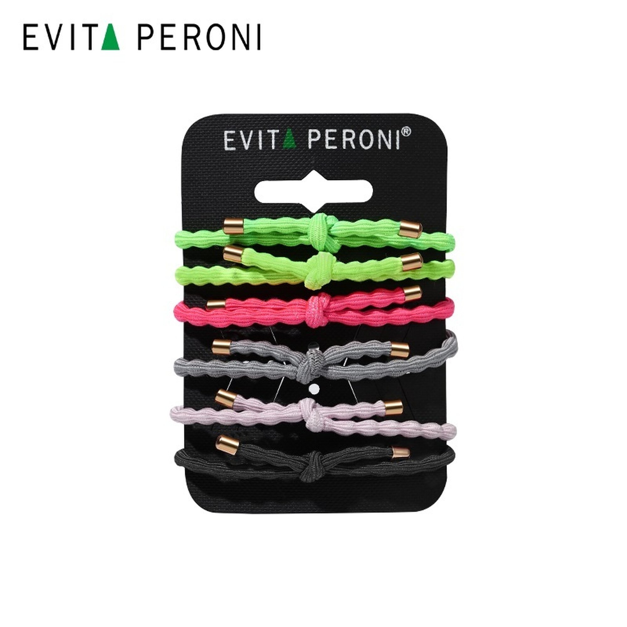 Набор резинок для волос Evita Peroni, Дания, текстиль, 6 штук, разные цвета