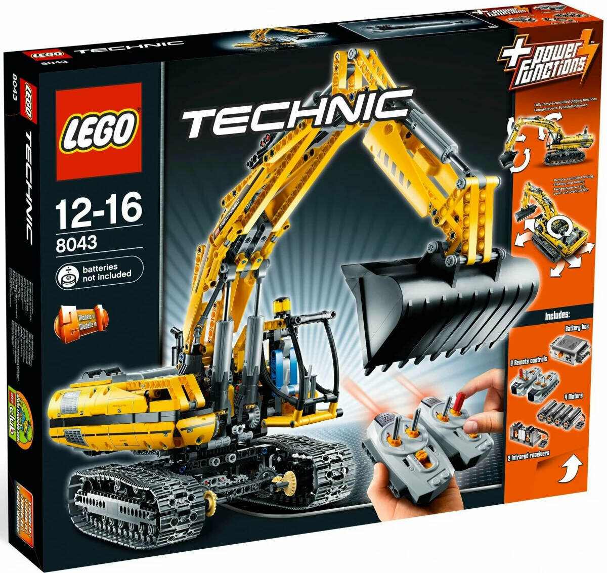 Конструктор LEGO Technic 8043 Моторизированный экскаватор, 1123 детали, от 12 лет