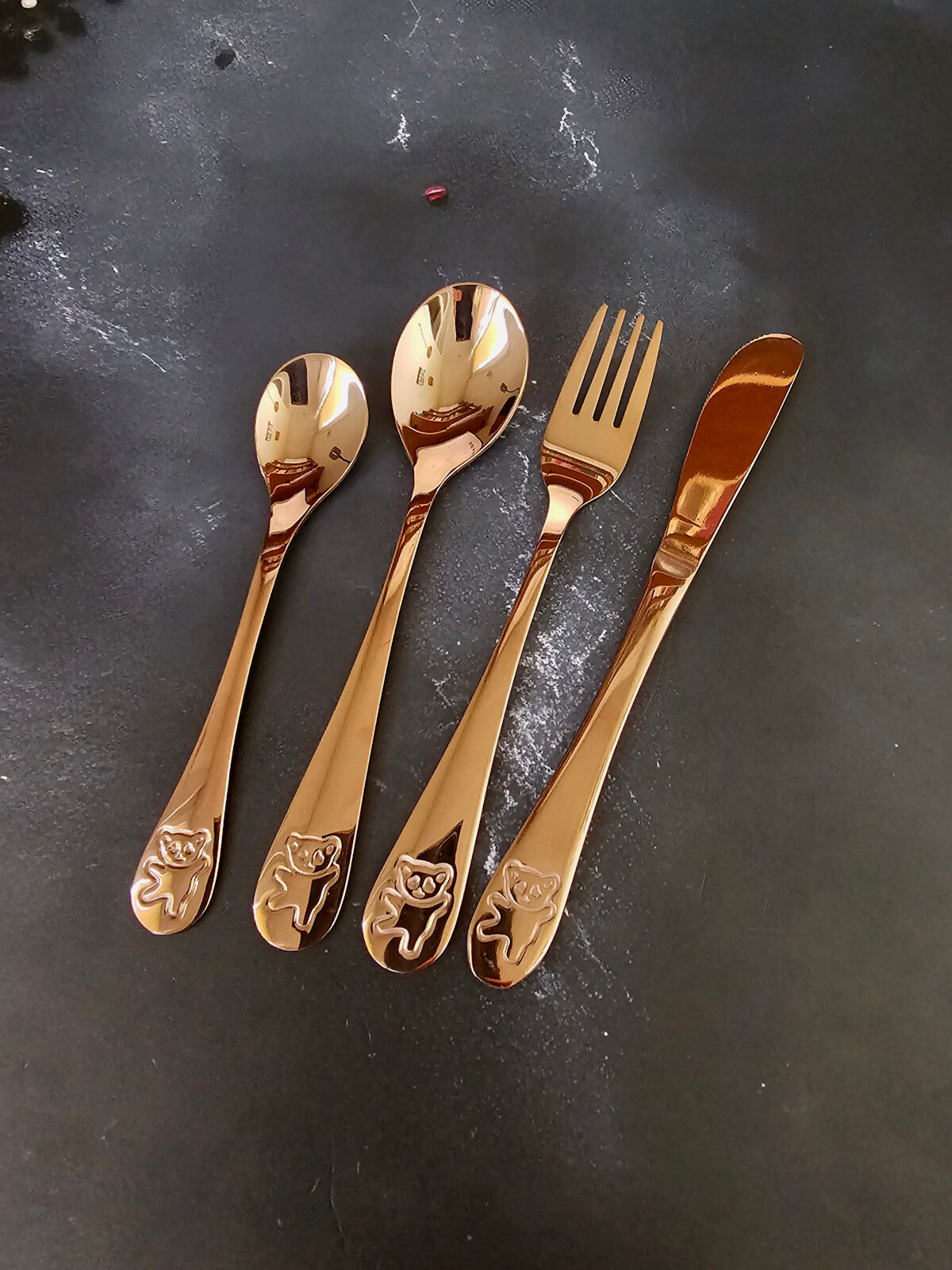 Набор детских столовых приборов Little Bear Copper (нержавеющая сталь)