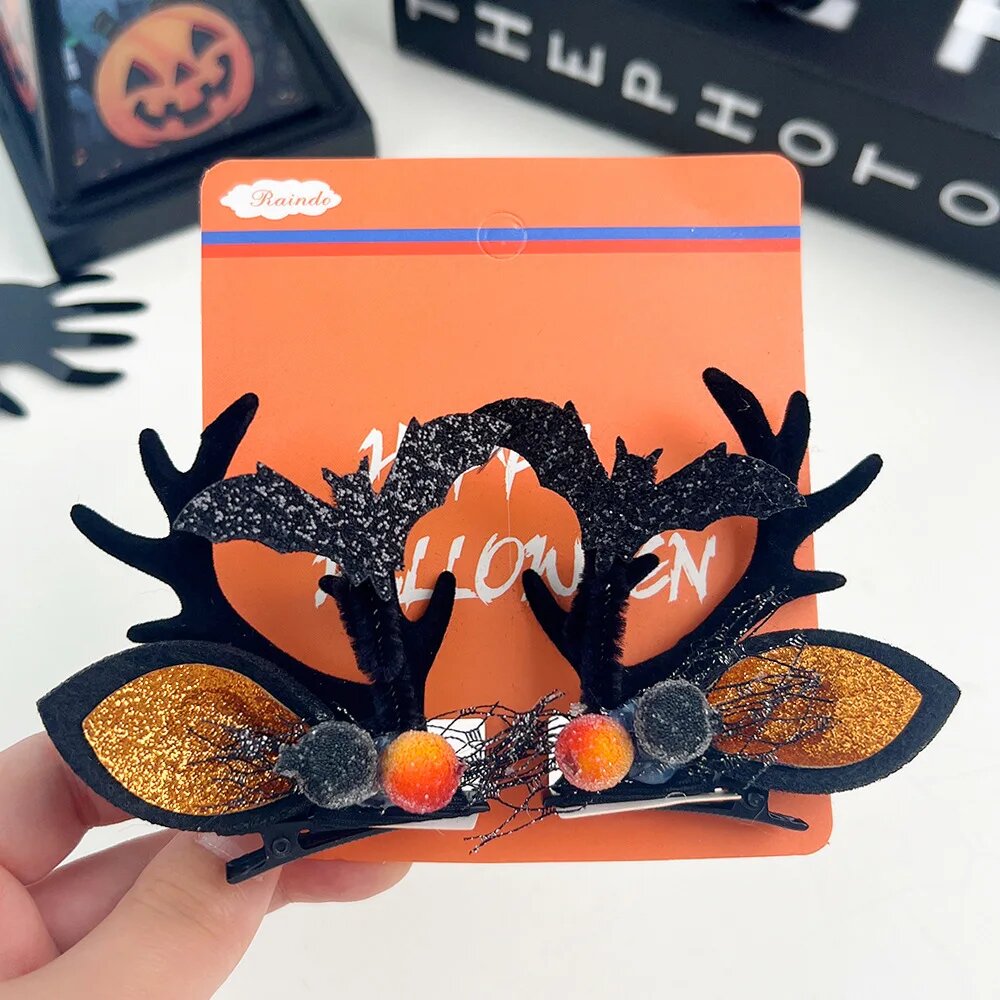 Заколки для волос Halloween Оранжевый, Bat Antlers