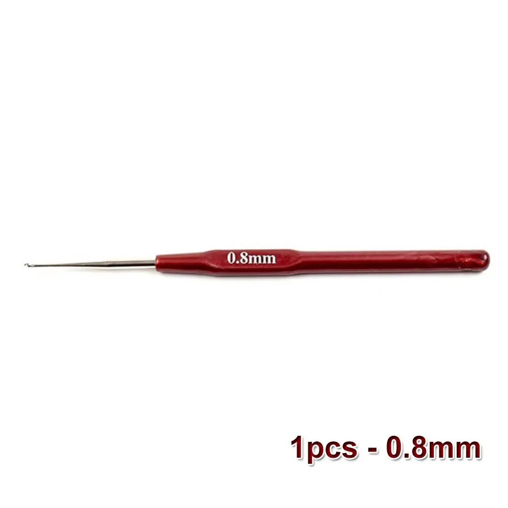 Крючок для дредов 0.8mm, красный