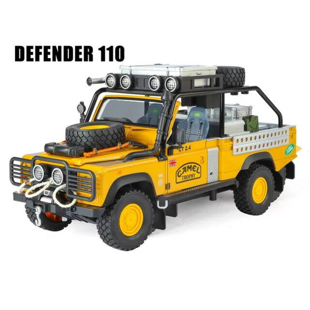 1/24 Land Range Rover Defender 110 Tomb LE литая модель автомобиля из металла внедорожники звук свет детские игрушки подарок