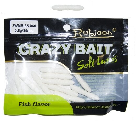 Съедобная силиконовая приманка RUBICON Crazy Bait WMB 0.8g, 35mm, цвет 040