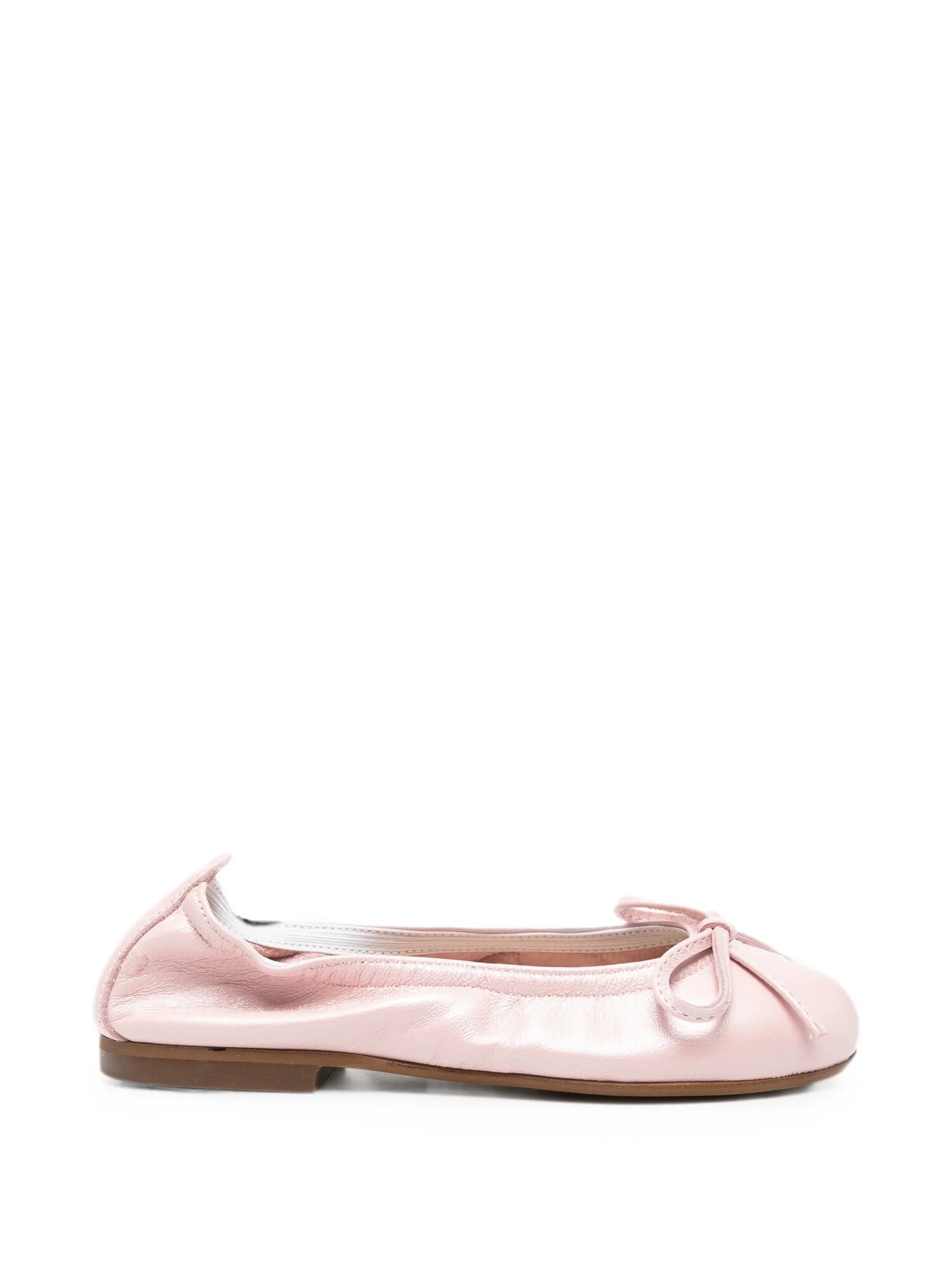 Балетки Bow-detail leather ballet flats