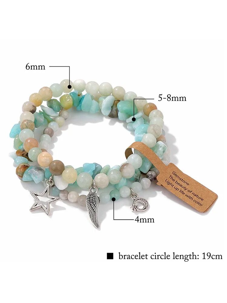 Набор браслетов, амазонит — фото 1