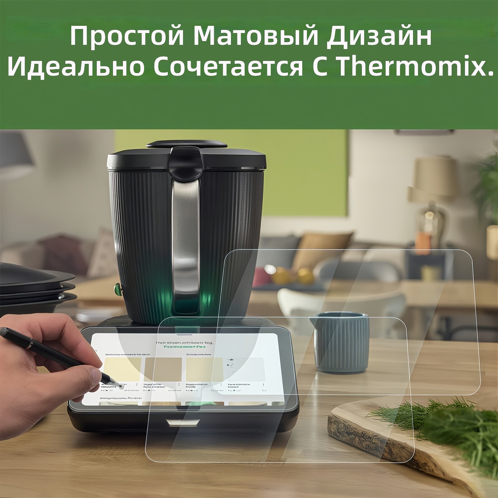 High definition glass protective film for ThermomixTM7, 2 pieces