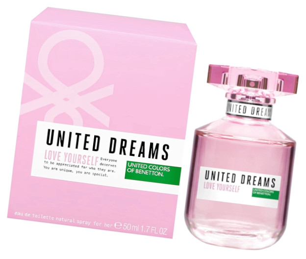 Benetton United Dreams Love Yourself 50 мл женская туалетная вода / Дримс Лав Йорселф