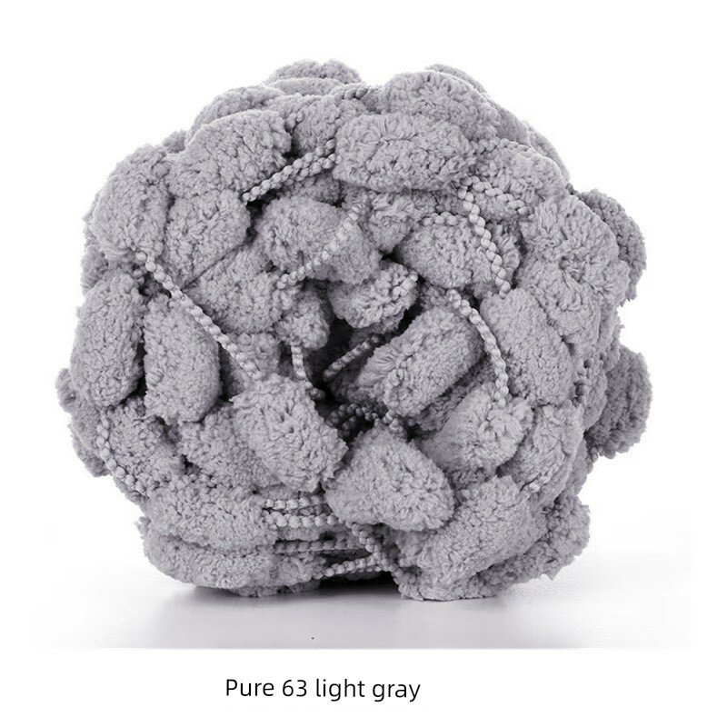 Грубая вязальная пряжа цвета Light Gray, 25 метров на моток для декора стен