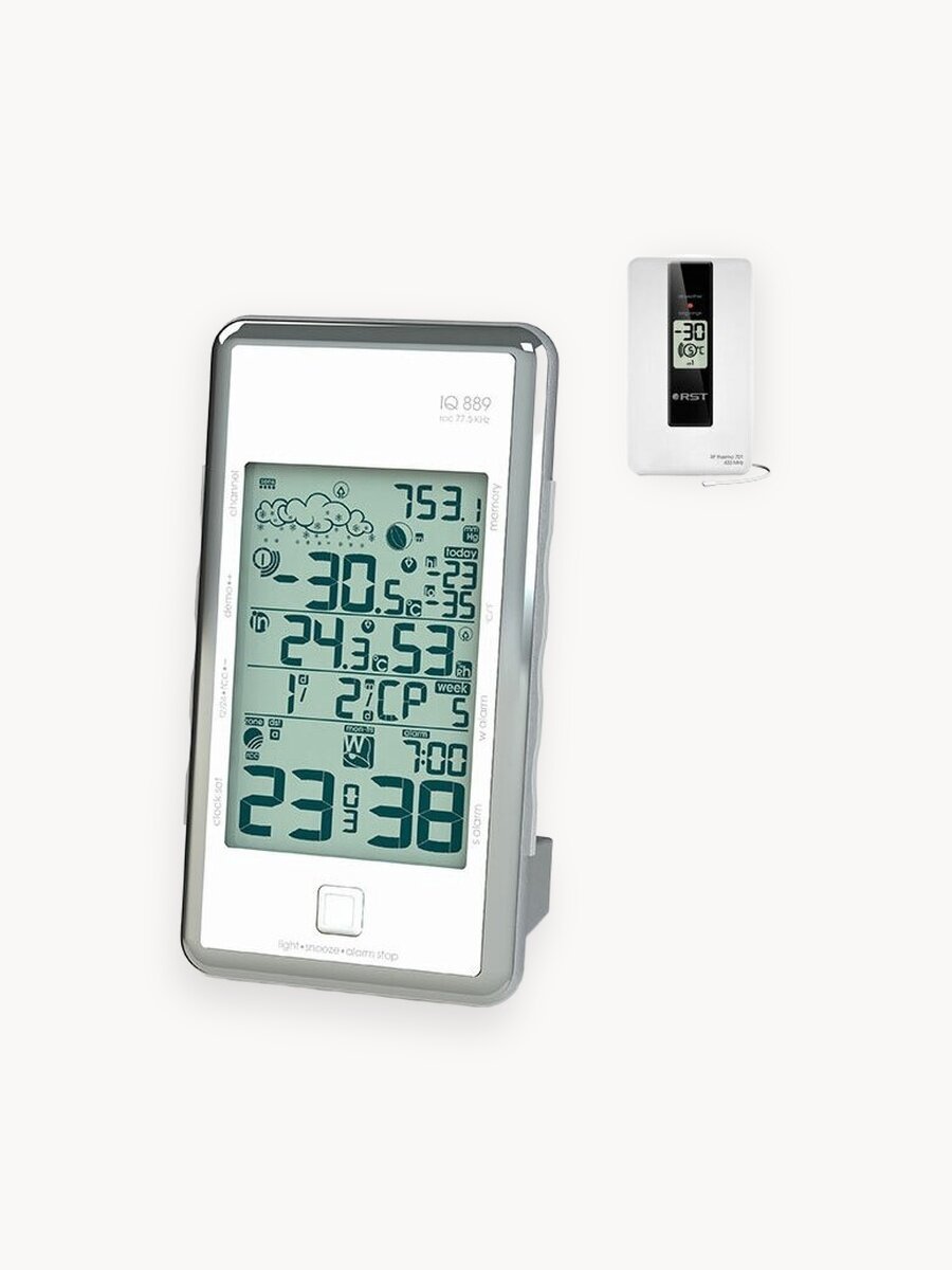 Домашняя цифровая метеостанция с радиодатчиком, фазы луны, прогноз погоды