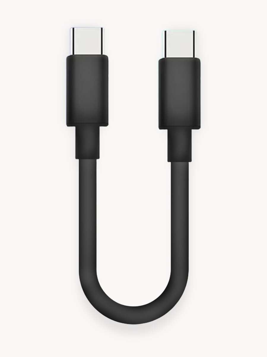 Кабель typec typec "WALКЕR" 0,25 метра , 100Вт, кабель для айфона, кабель usb typec, шнур typec, кабель typec, черный