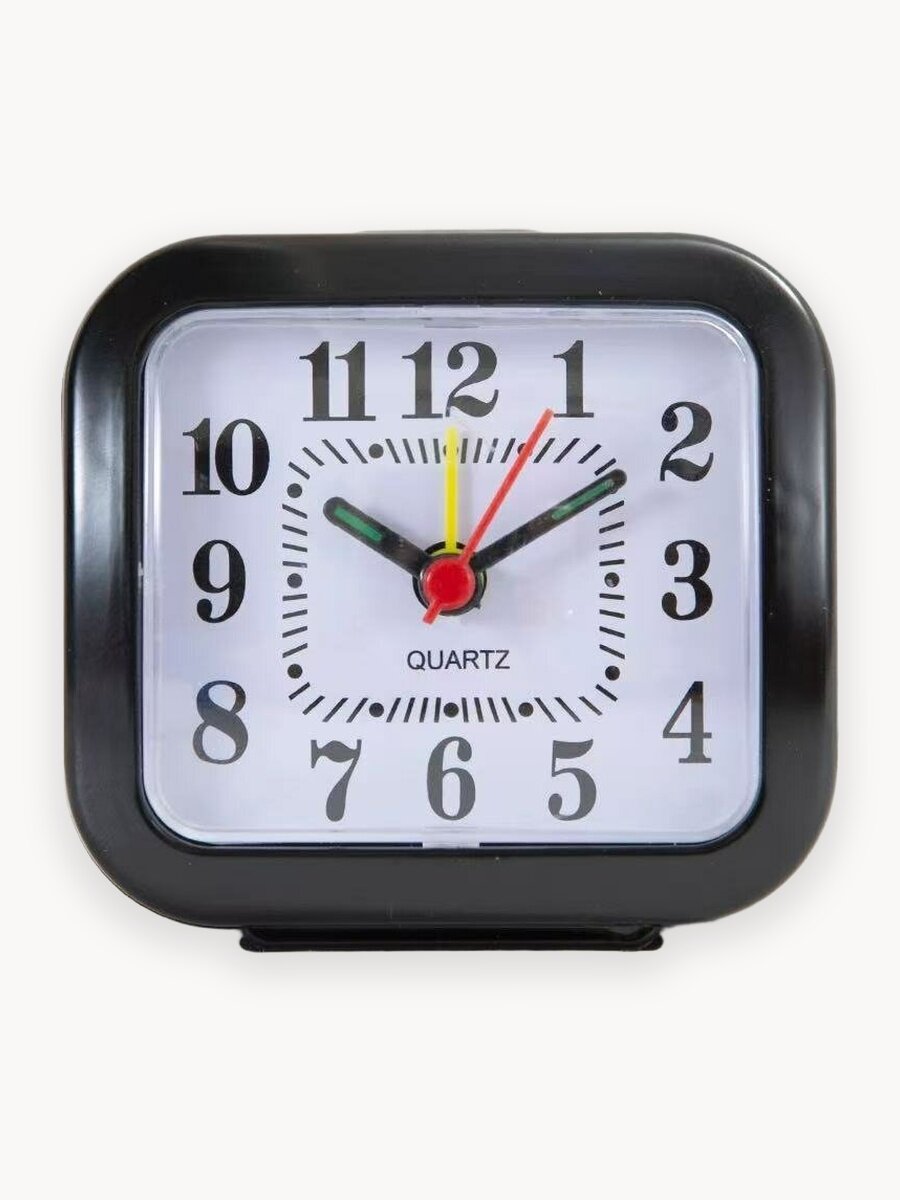 Будильник La Minor 2126, кварцевые, пластик, подсветка, черный