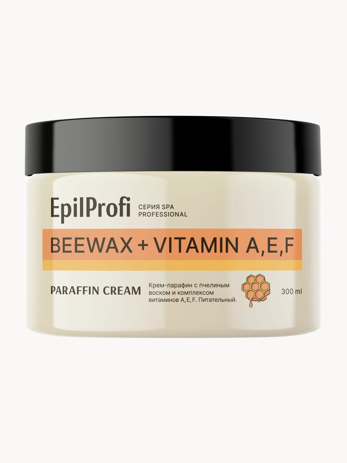 EPILPROFI Крем-парафин для рук с пчелиным воском и комплексом витаминов A, E, F, 300 мл