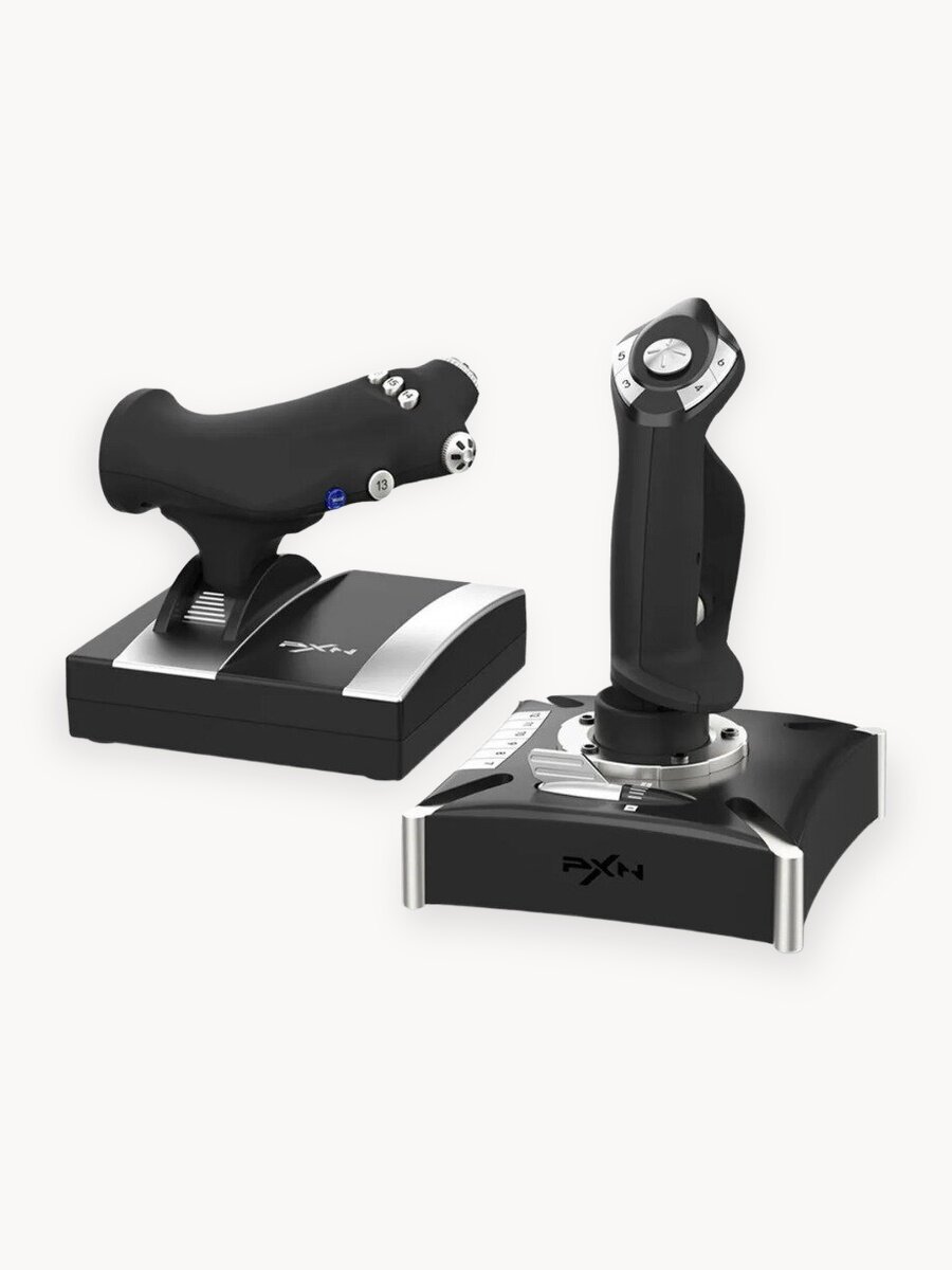 Геймпад 2в1, штурвал с двойной вибрацией PXN 2119 Pro для PC/PS4/XBOX ONE, черный