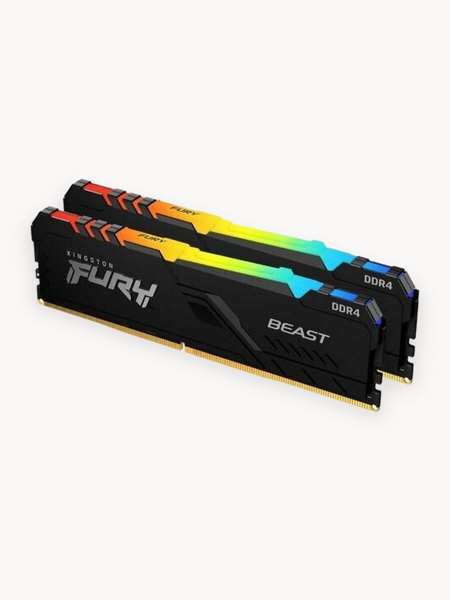 Оперативная память Kingston Fury Beast KF432C16BB12AK2/32 DDR4 - 2x 16ГБ 3200МГц, DIMM, Ret