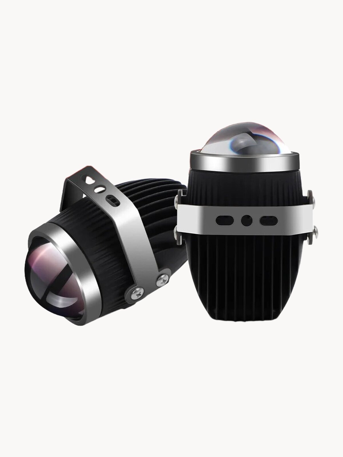 Универсальный 2-дюймовый светодиодный противотуманный фонарь, линза проектора дальнего и ближнего света 6000K Bi светодиодные противотуманные фары, линзы дальнего света, модернизация автомобиля