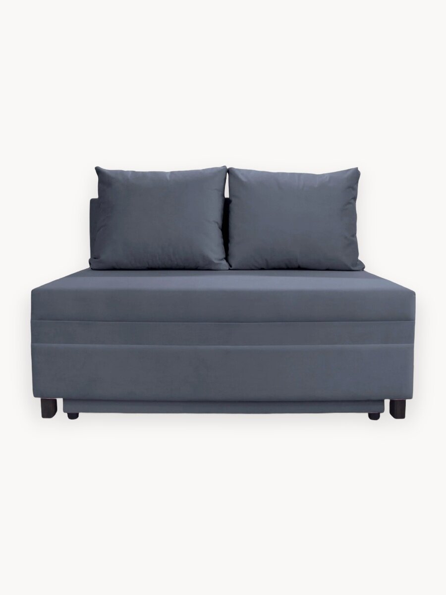 Диван TRUEROOM "Флокс" серый , вперед-выкатной, ширина 120см, спальное место 120*193см