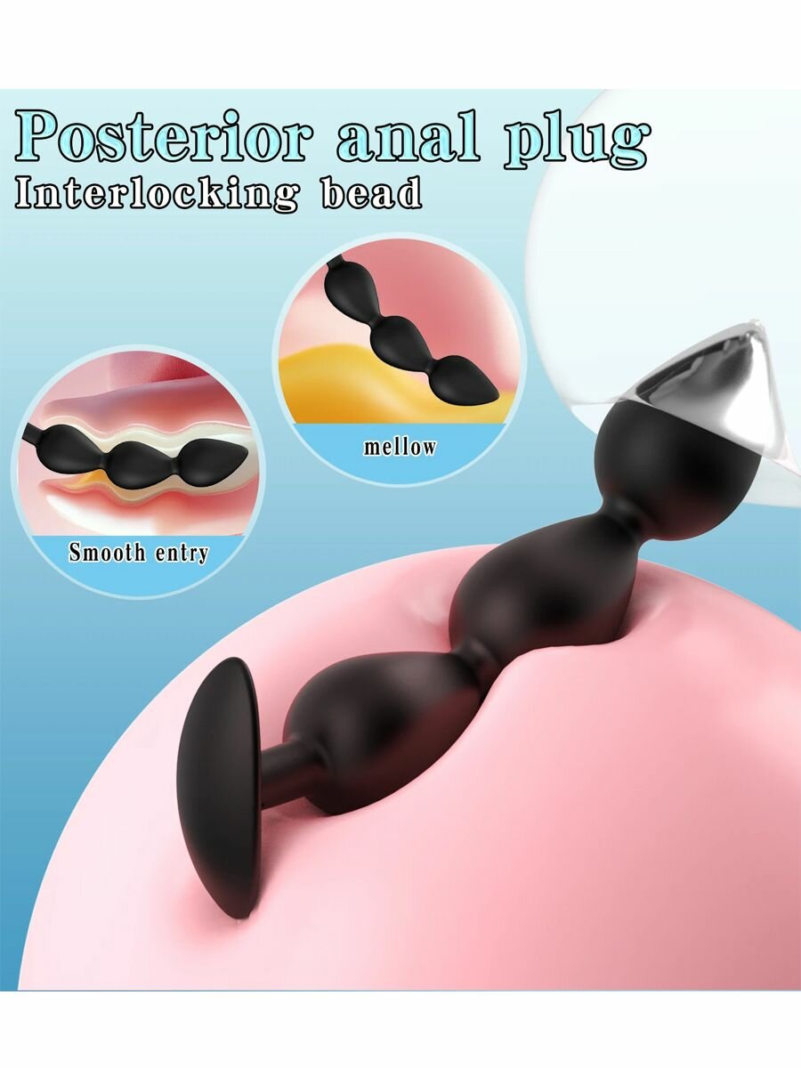 Анальная пробка "ANAL VIBRA TRIPLE DROP PLUG" 16см