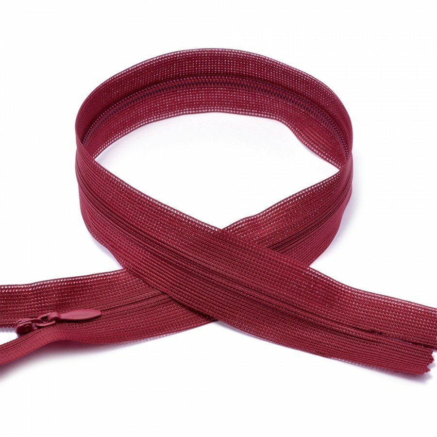 Молния MaxZipper пласт. потайная N3 50см н/р цв. F178 бордовый уп.10шт