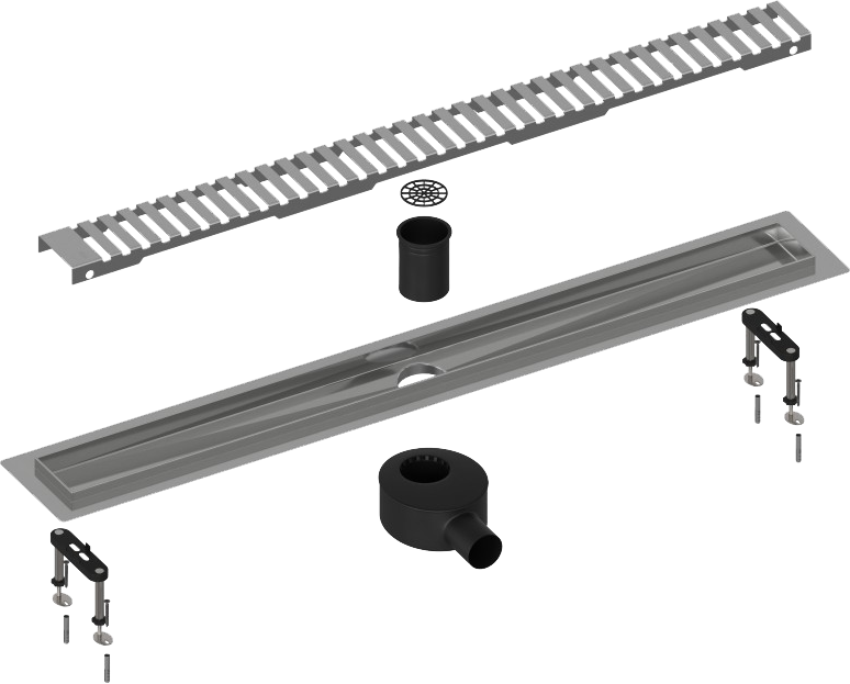 Душевой трап (лоток) Timo Drain Systems DS230108/00 800 вставка lines, хром