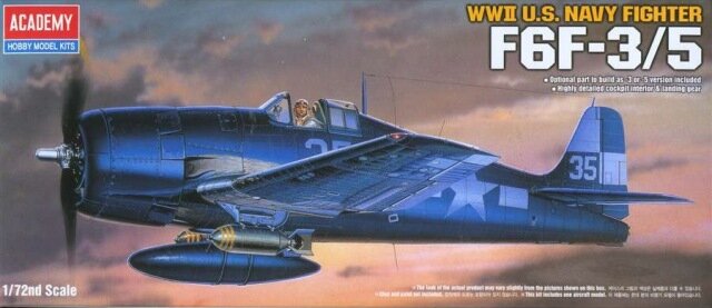 Сборная модель "Самолёт F6F-3/5 HELLCAT" (1:72), артикул 12481