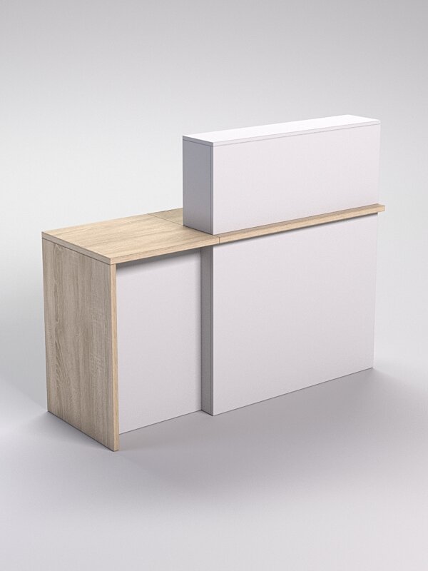 Ресепшн "Лирика" №1-Л, Белый + Дуб Сонома. Производитель товара - компания Westcom.