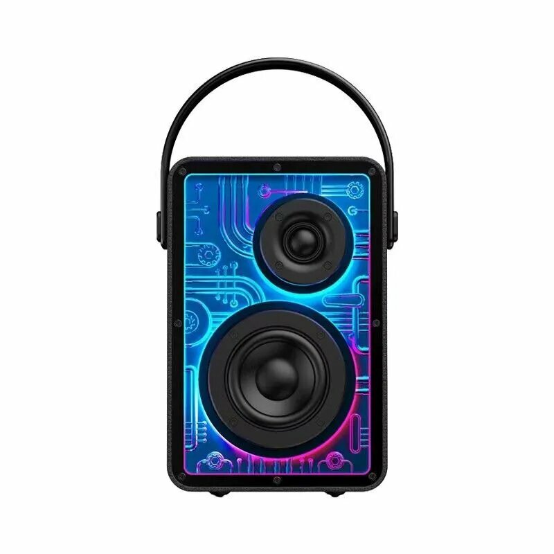 Беспроводная Bluetooth-колонкаBINNIFA R12 TWS EQ Super Bass 91mm woofer 8000mAh Bluetooth 5.3 RGB, черный