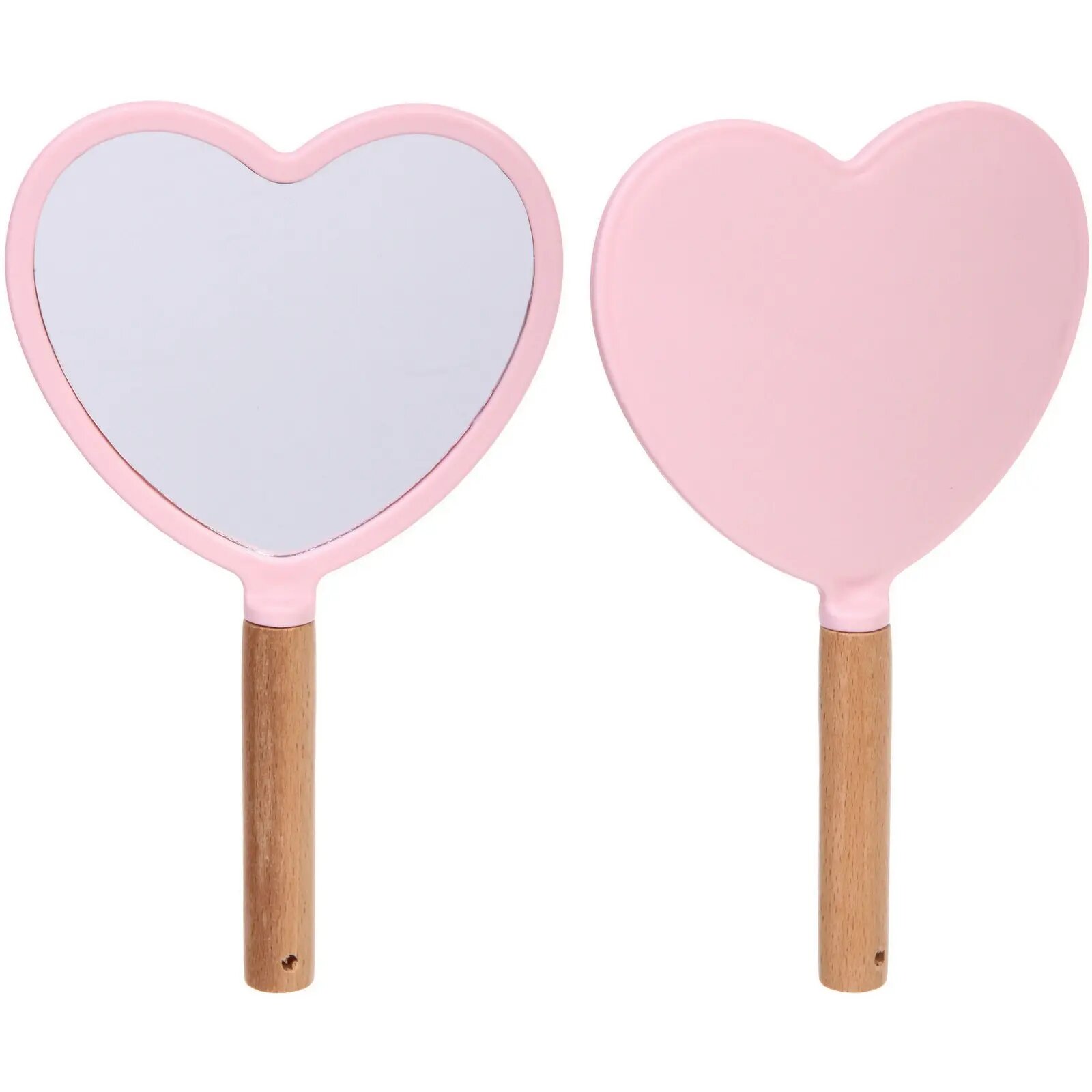 Зеркало косметическое с ручкой «Cute look - Королева», пудровое, 14х23,3см