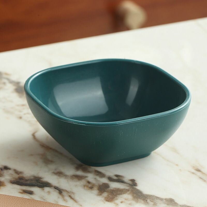 6-компонентный набор квадратных приправных тарелок из пшеничной соломы для горячих блюд, барбекю, соевого соуса и уксуса