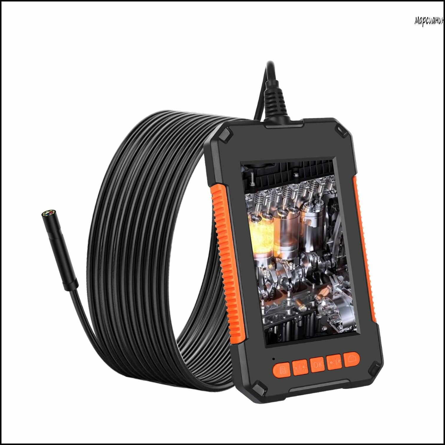 Эндоскоп с камерой, 1080P, диаметр камеры 8 мм, P40, гибкий кабель 5 метров