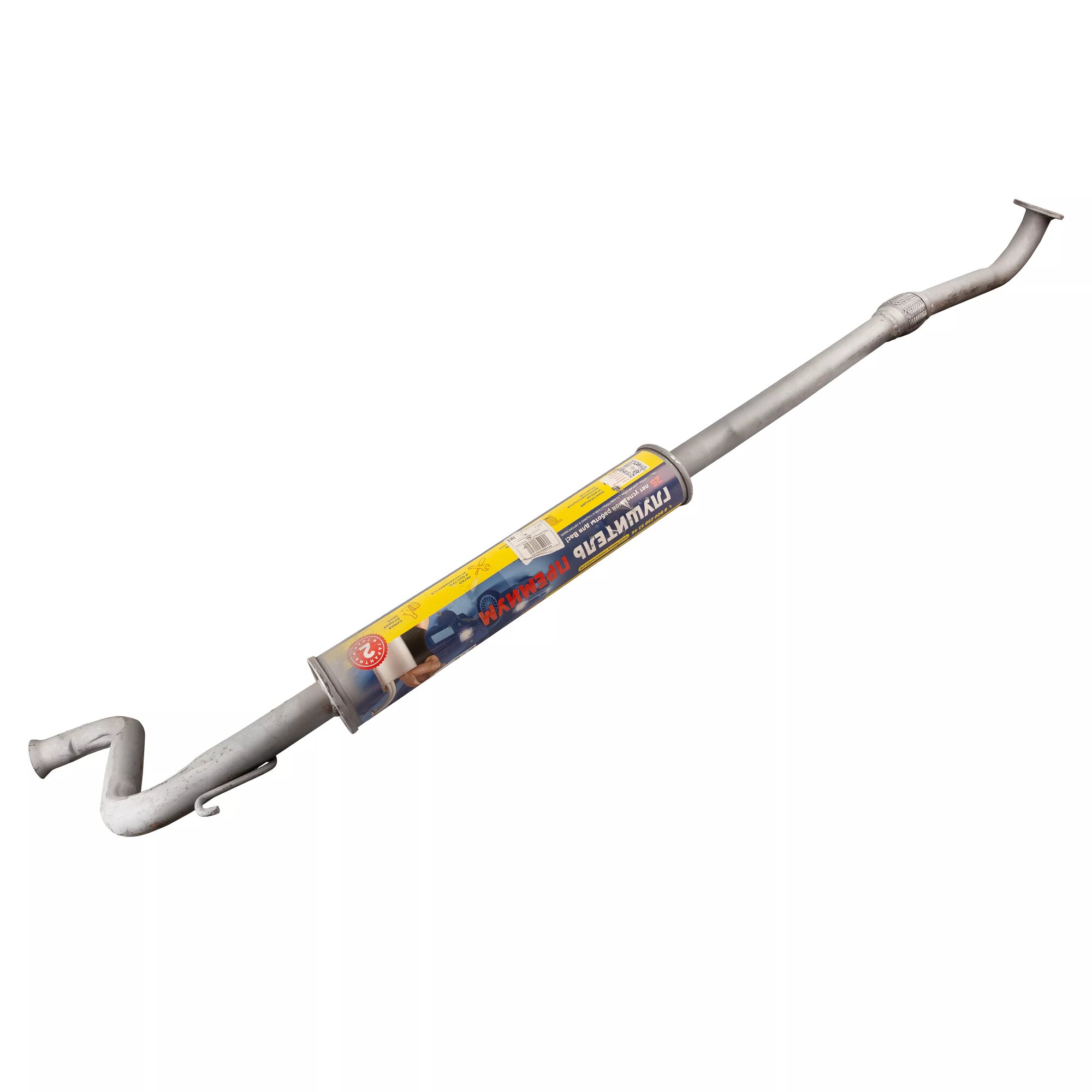 Глушитель доп. (резонатор) ВАЗ-1118,1117,1119 с виброкомп. премиум (Н. Новгород)