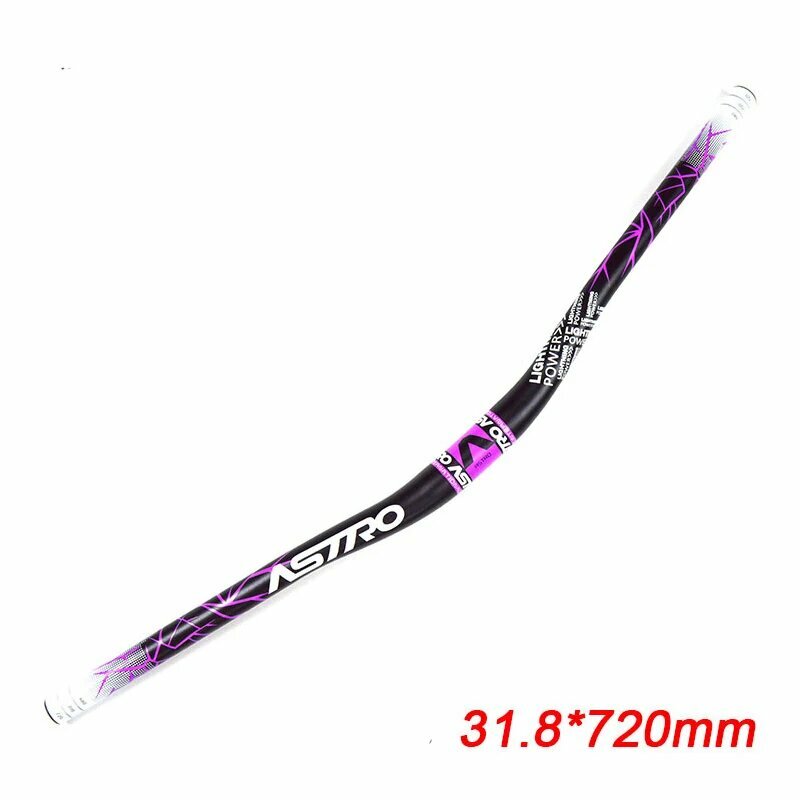 Руль Manillar Carbono MTB алюминиевый 720/780 мм 3K Сиреневый, black purple 720mm