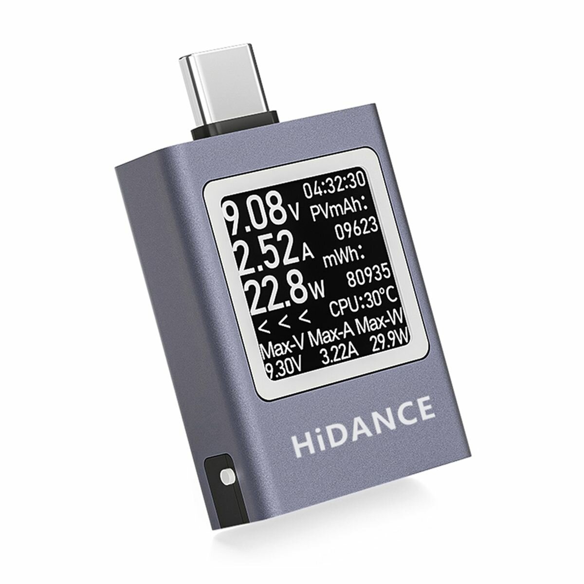 Детектор Type-C HDC-085C, 50 В 12 А, 4-сторонний поворотный HD-дисплей, тестер PD3.1 QC PPS FCP, измеритель мощности тока напряжения емкости для зарядок Power Bank ноутбуков