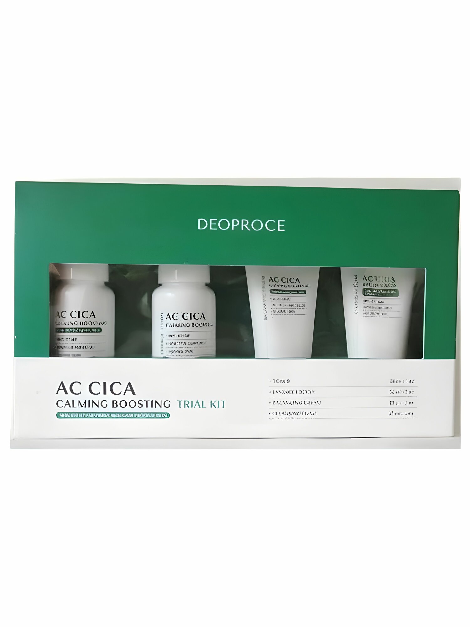 Набор миниатюр с центеллой AС Cica Набор Deoproce Набор AC Cica Calming Boosting Trial Kit ,