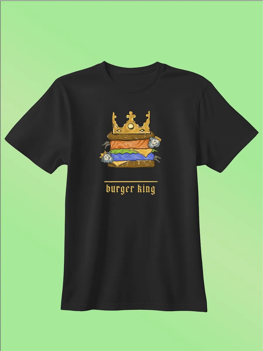 Футболка бургер кинг средневековье