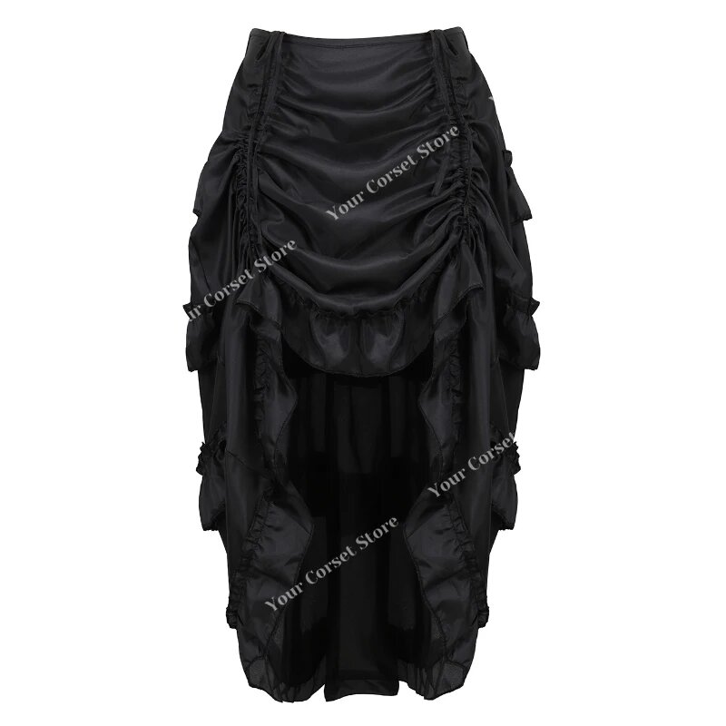 Женский стимпанк костюм пирата Черный, 6XL, black