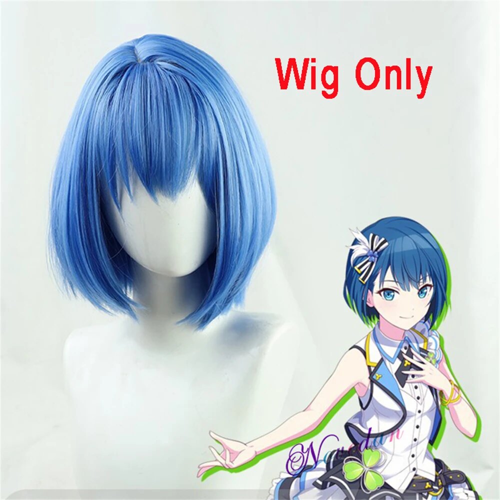 Косплей костюм Project Sekai MORE MORE JUMP Novedan Синий, One Size, HarukaWig