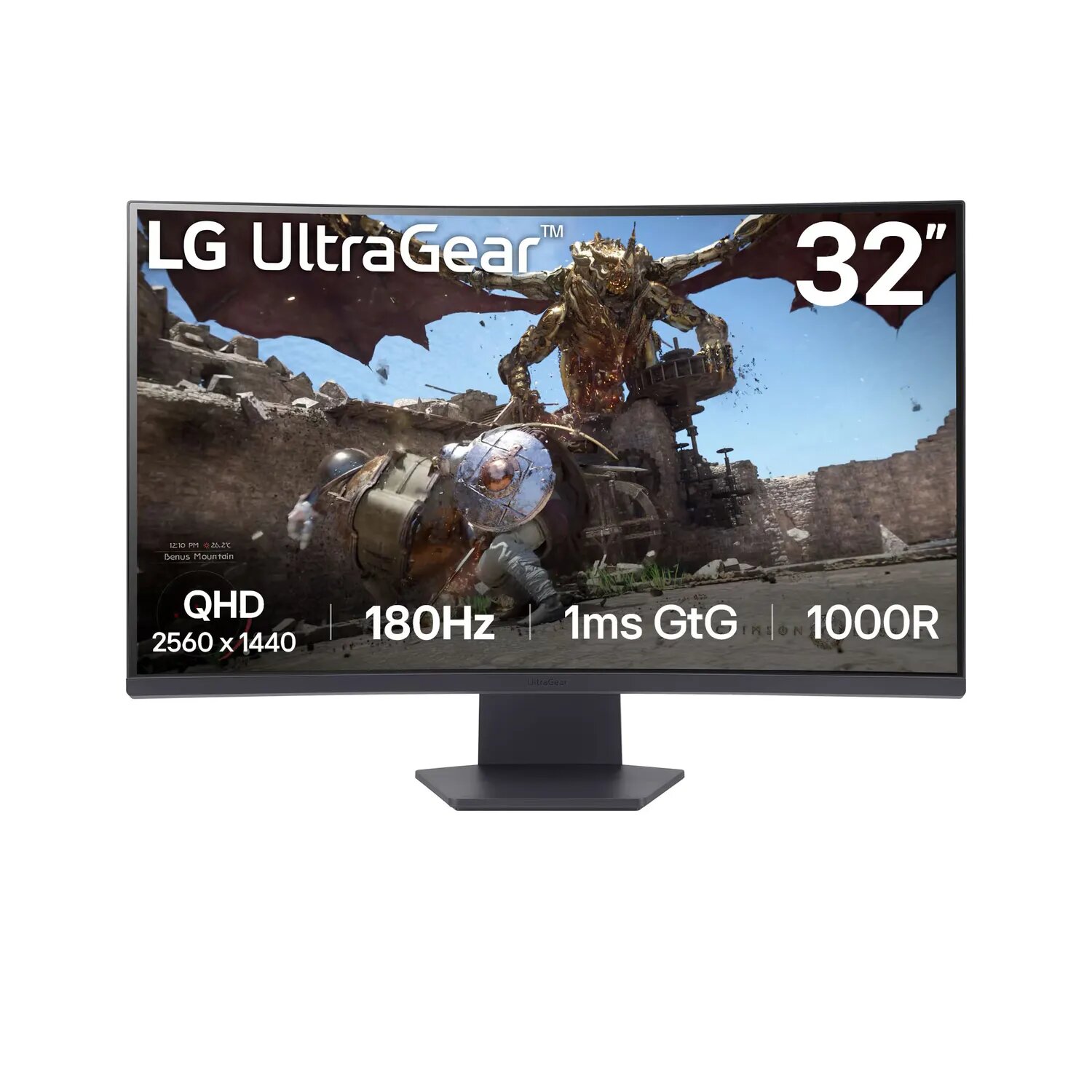 Монитор LG UltraGear 32GS60QC-B 32" VA 180Гц, разрешение 2K (2560×1440)