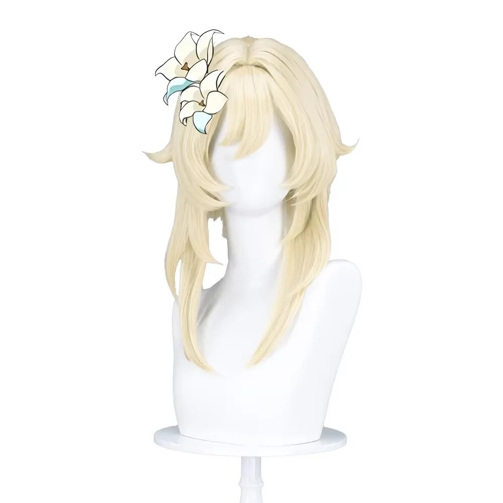 Косплей парик Genshin Impact DOKIDOKI Белый, Traveler Wig