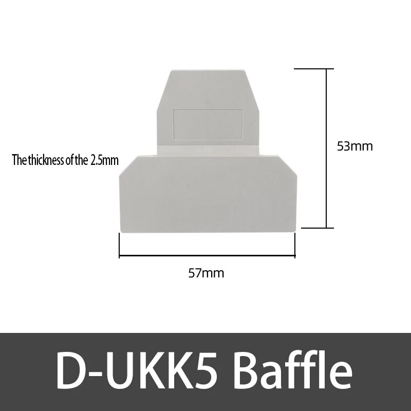 10 шт. D-UKK3 UKK5 двойная уплотнительная пластина для панели, тип рельса, аксессуары для клемм проводов, перегородка, блок, торцевая крышка UKK3/5