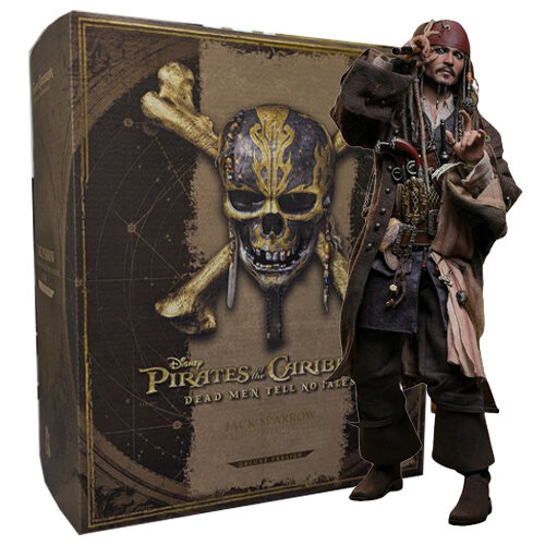 Коллекционная подвижная фигурка 1/6 от Hot Toys - Капитан Джек Воробей (Джонни Депп, "Пираты Карибского Моря") DX38