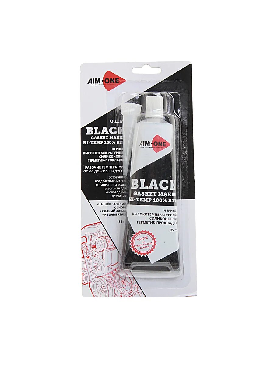 Герметик прокладок BLACK силиконовый черный 85г