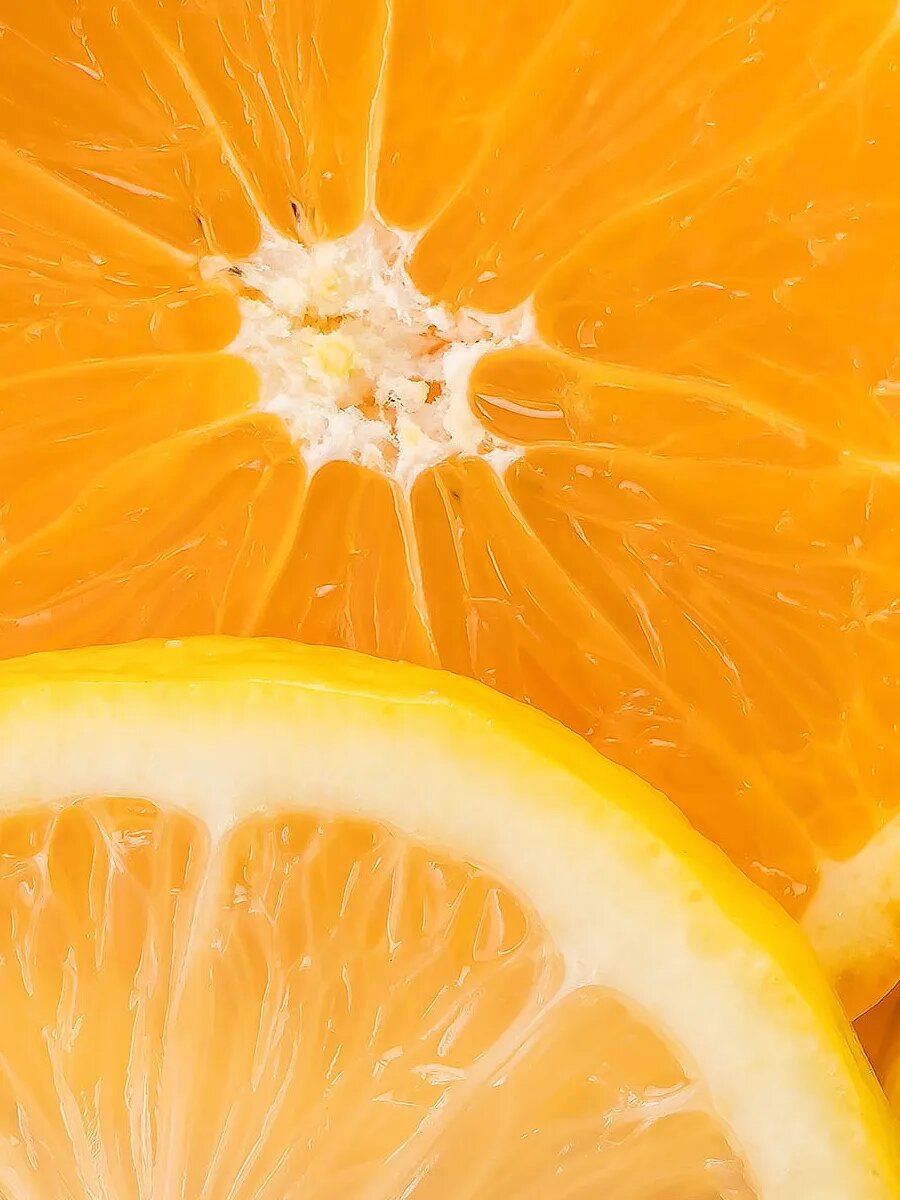 Наклейка интерьерная на холодильник Апельсин оранжевый