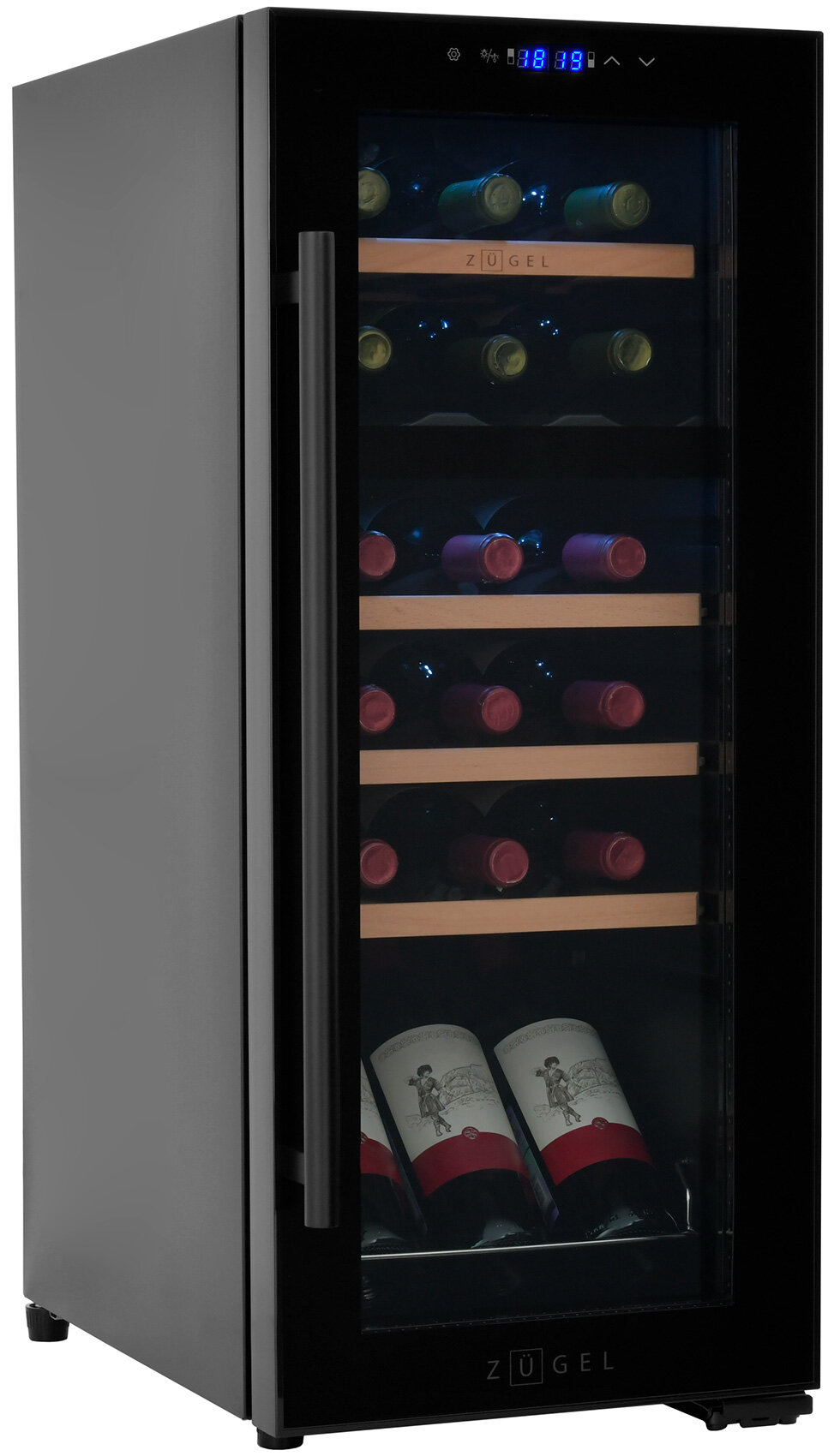 Винный шкаф Zugel ZCWF184DB черный