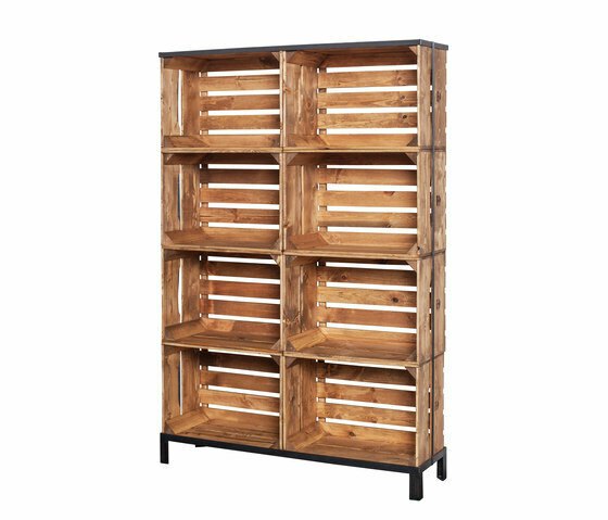 Универсальный открытый стеллаж для дома и офиса в стиле лофт Модель 14