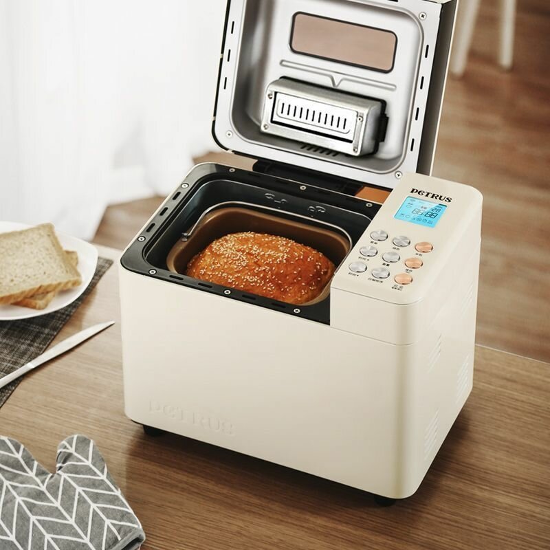 Хлебопечка с замесом теста , 25 программ, отсрочка старта, таймер, антипригарная чаша, 550 Вт