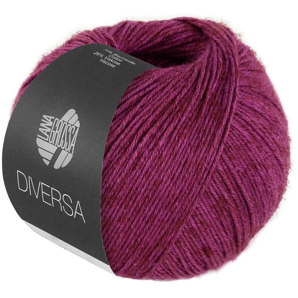 Пряжа для вязания Lana Grossa Diversa (025 Fuchsia) 1 моток 50 г/210 м