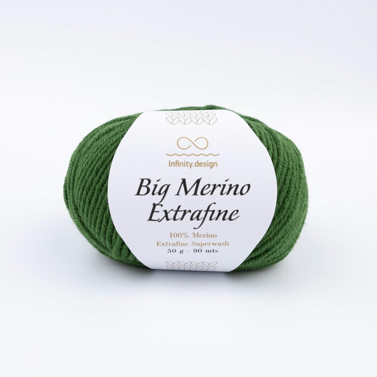 Пряжа для вязания Infinity Design Big Merino Extrafine (8254 Deep Grass Green) 1 моток