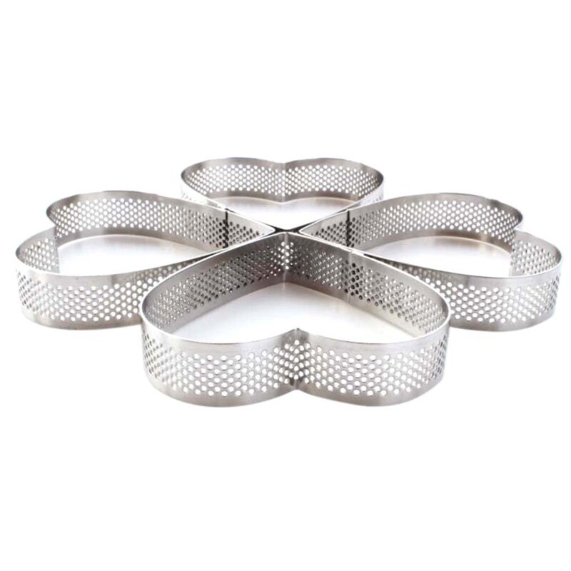 4 шт./набор форм для торта в форме сердца, сделай сам, мусс, торт, пицца, выпечка, круг, дышащий десерт, фруктовый пирог, кольцо с отверстием